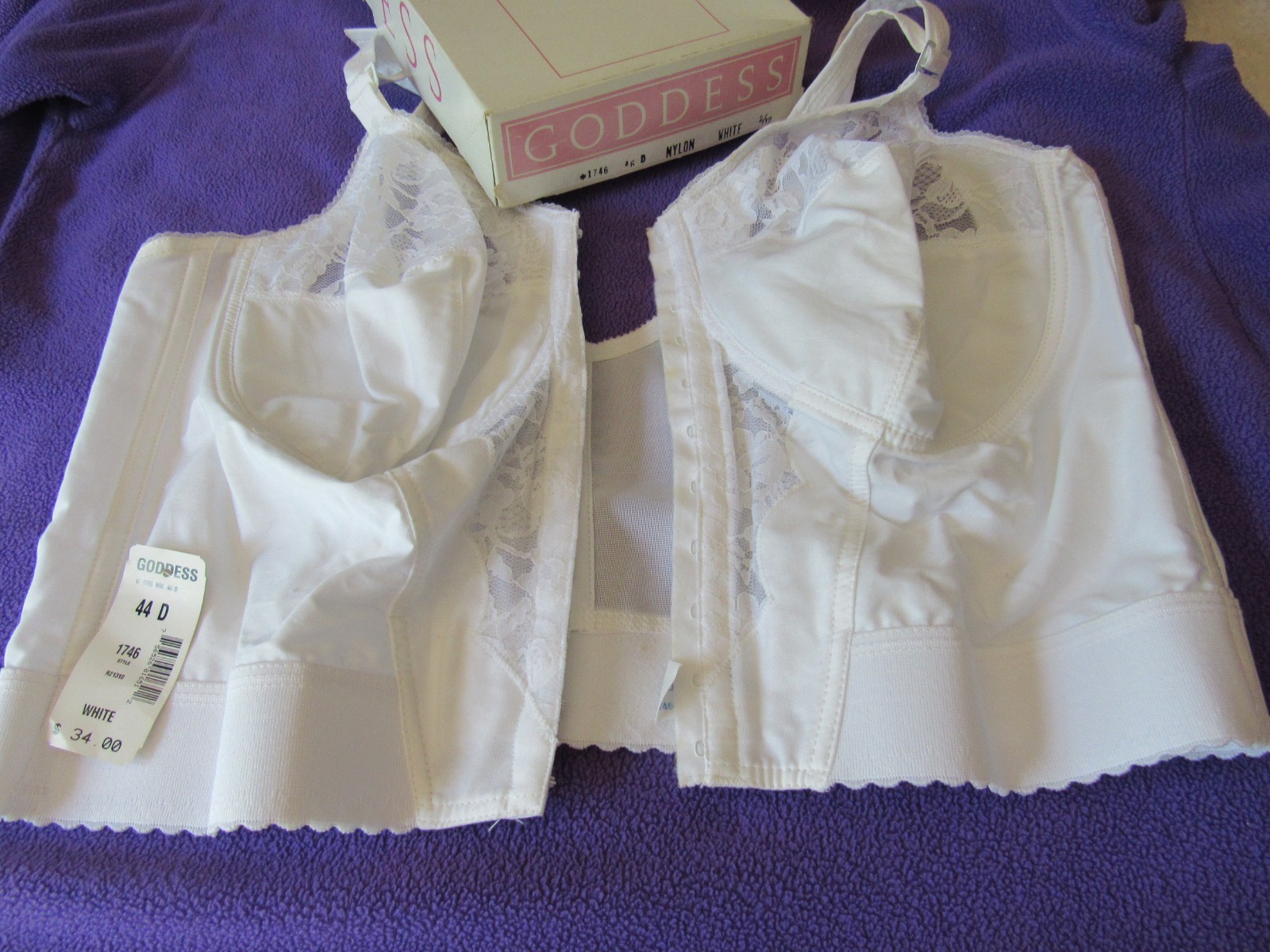 VINTAGE 1950'S Longline? BULLET BRA 44D Front Closu… - Gem