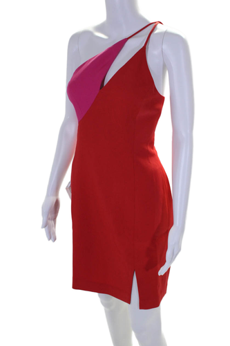 BCBGMAXAZRIA Women's V-Neck Sleeveless Slit Hem Color Block Mini Dress Size 6 | eBay