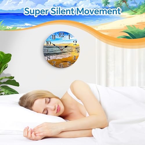 Nautical Sea Wall Clock, Small Coastal Beach Ocean Clocks, Decorative ...