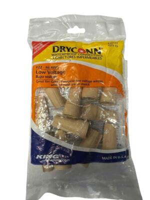 NEW 15 Pack King Innovation Dryconn Low Voltage Waterproof Connector ...