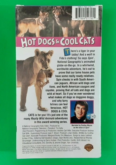 Really Wild Animals - Hot Dogs and Cool Cats (VHS, 1997) for sale ...