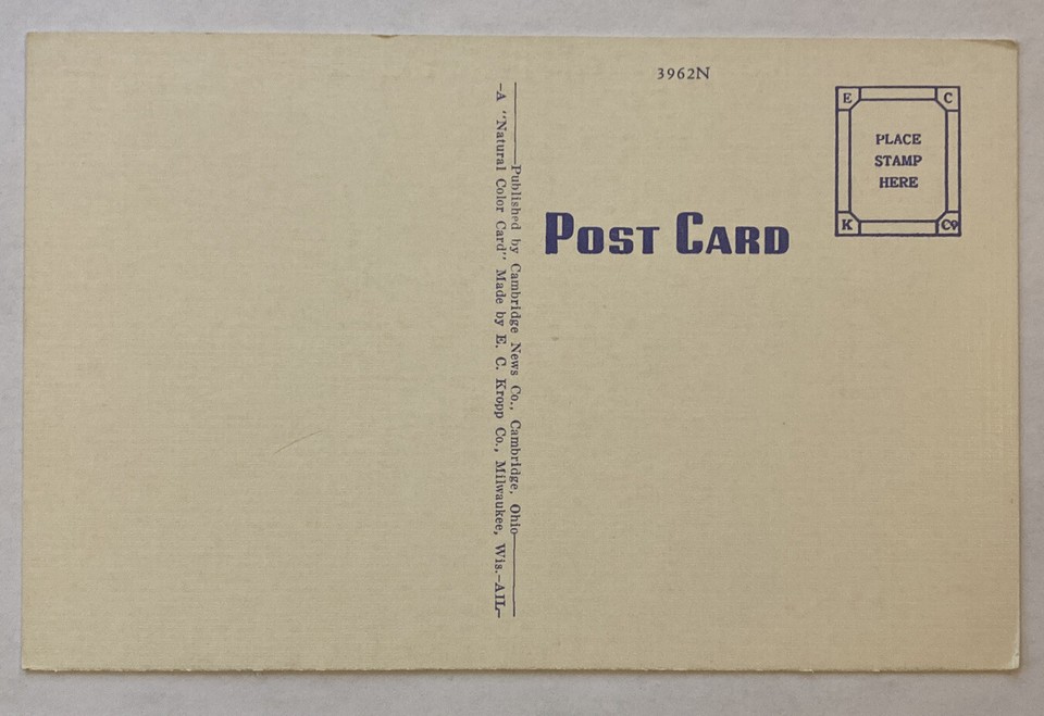 Vintage Postcard, Big Cut on US Route 40 looking towards Cambridge ...