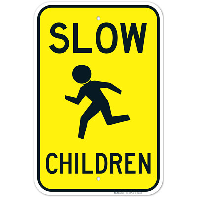 Go Slow Children Sign, Board | eBay