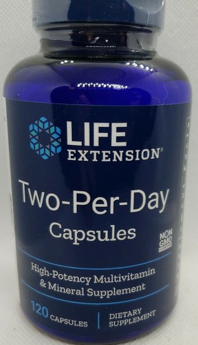 Life Extension Two-Per-Day Capsules High-Potency Multivitamin, 120 ...