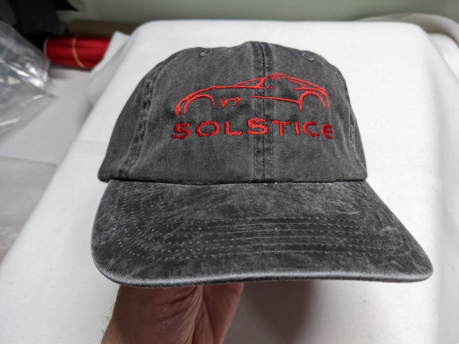 Pontiac Solstice Kappa Coupe Charcoal Hat Embroidered Red Port Author ...