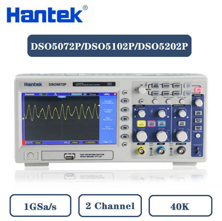 Hantek DSO5072P DSO5102P DSO5202P 70MHZ 100MHZ 200MHz 2CH 1GSa/s ...