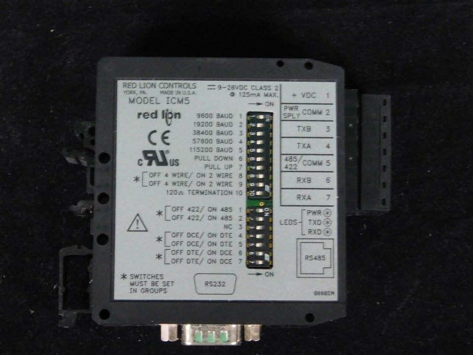 Red Lion Controls ICM50000 Three Way Isolated Serial Converter Module ...