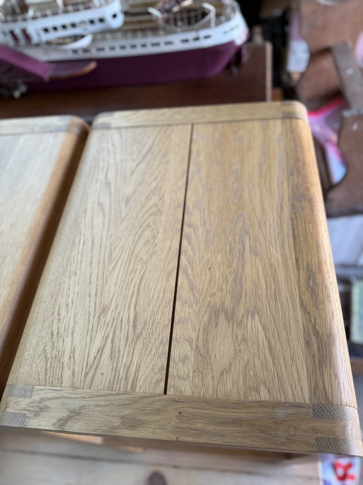 Two Habitat Radius Solid Oak Bedside Tables Original Simon Pengelly ...