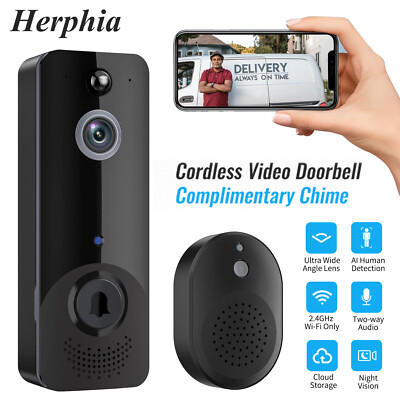 WiFi Smart Wireless Doorbell Camera Intercom Video Door Bell Security ...