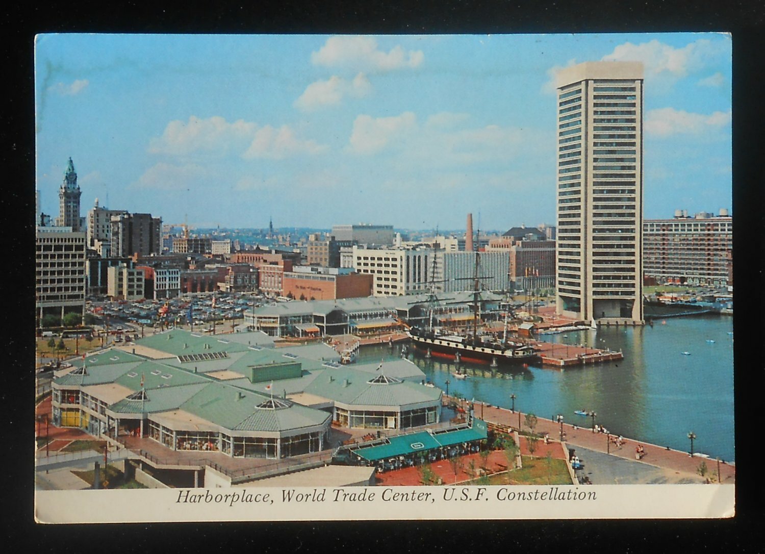 1980s Birdseye Harborplace Pavilions USF Constellation Baltimore MD ...