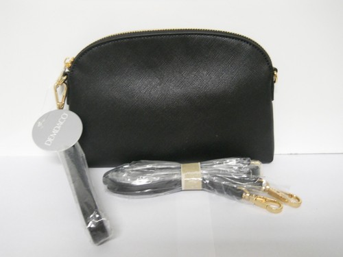 Demdaco Cross Body Wristlet Bag Purse Black Clutch Detachable Strap 9 ...