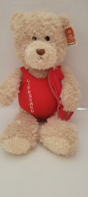 Gotta get Gund Lifeguard Bear with red swimsuit and rescue tube | eBay