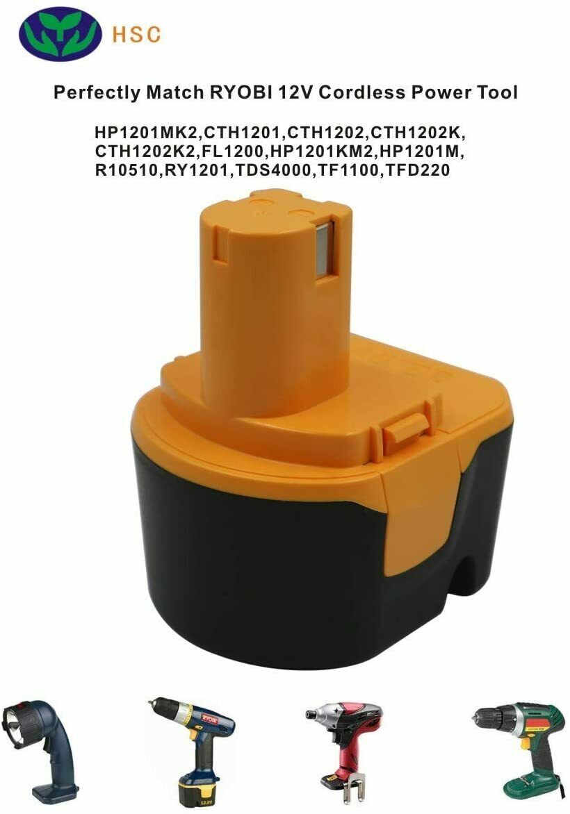 12V For Ryobi 12 Volt 3.6Ah 1311148 Ni-Mh Battery Charger B-8286 ...