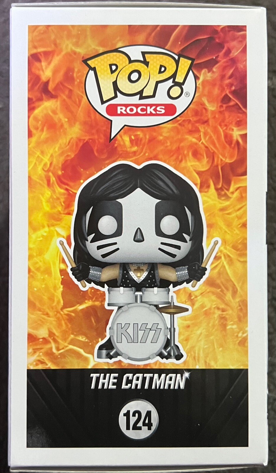 FUNKO POP VINYL ROCKS ROCK & ROLL KISS #124 THE CATMAN GLOW BNIB ...