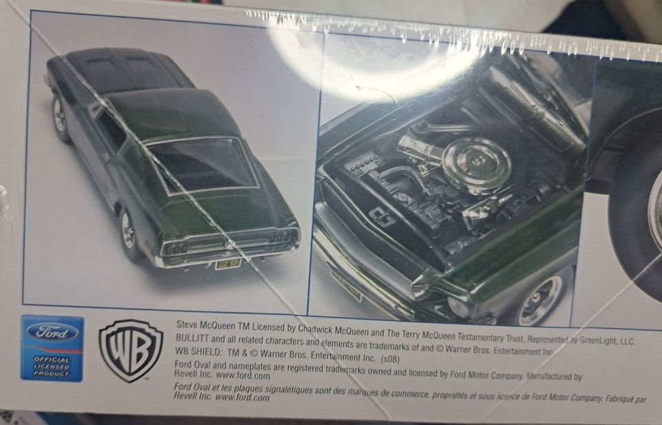 Revell 1/25 Steve McQueen Bullitt 1968 Ford Mustang GT Movie Model Kit ...