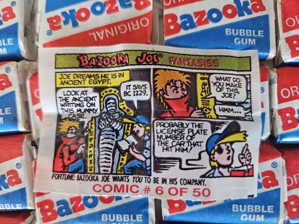 30 Pc 1993 Bazooka Joe Pink Bubble Gum In Red, White, & Blue Wrapper w ...