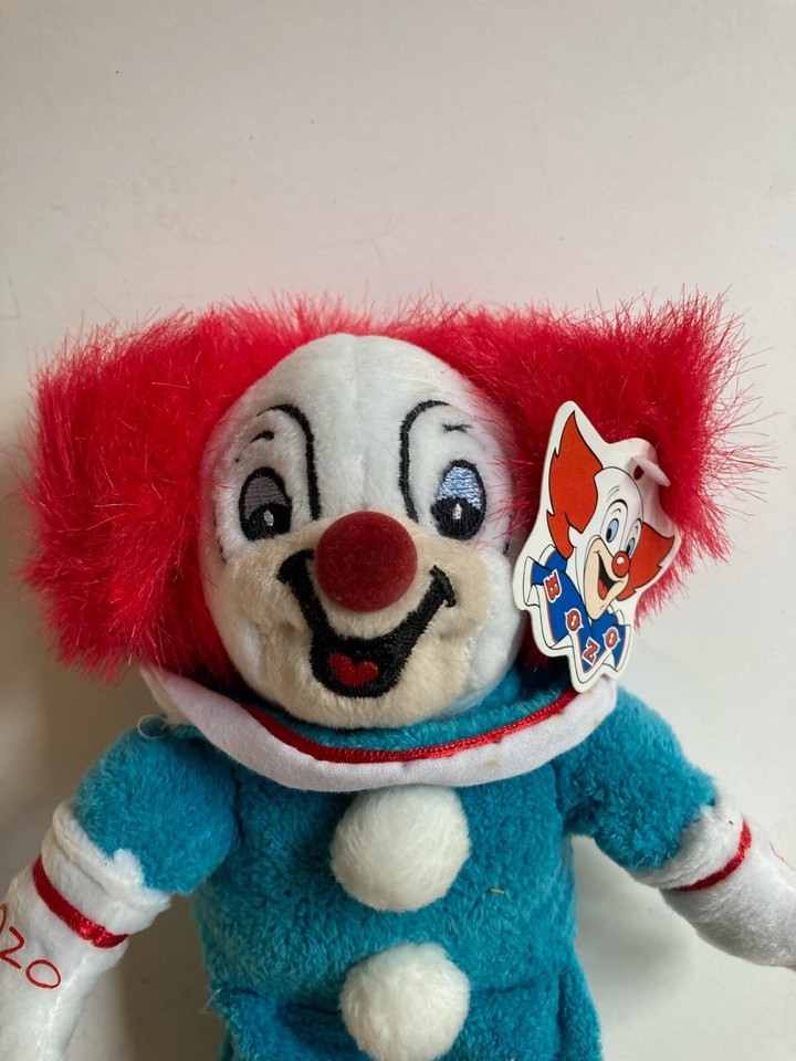VTG 1999 BOZO the CLOWN 9" Plush Stuffed Toy Ornament w/Tag & Hang Loop- Aurora | eBay