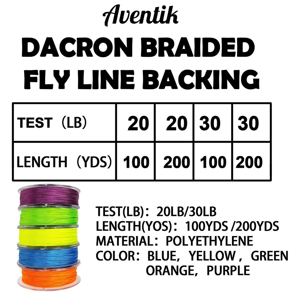 Dacron Braided Fly Line Backing for Fly Fishing Trout Fishing 20LB/30LB ...