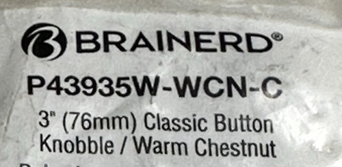 Brainerd 3" Button Knobble Cabinet Drawer P43935W-WCN Warm Chestnut ...