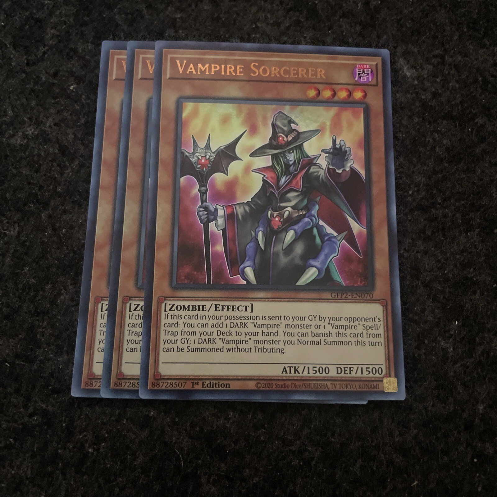 Yugioh! 3x Vampire Sorcerer GFP2-EN070 Ultra Rare 1st Ed NM | eBay