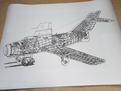 Mig-15 superb Cutaway Drawing of this iconic post war Russian Aircraft ...