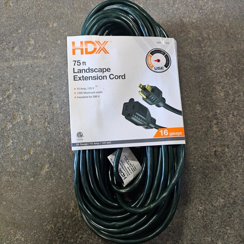 HDX 75 ft. 16/3 Green Outdoor Extension Cord #1007 611 509 | eBay