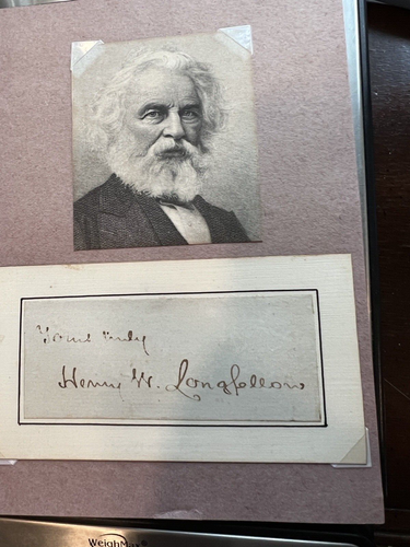 VERY TRULY YOURS HENRY W LONGFELLOW VINTAGE SIGNATURE ON CARD | eBay