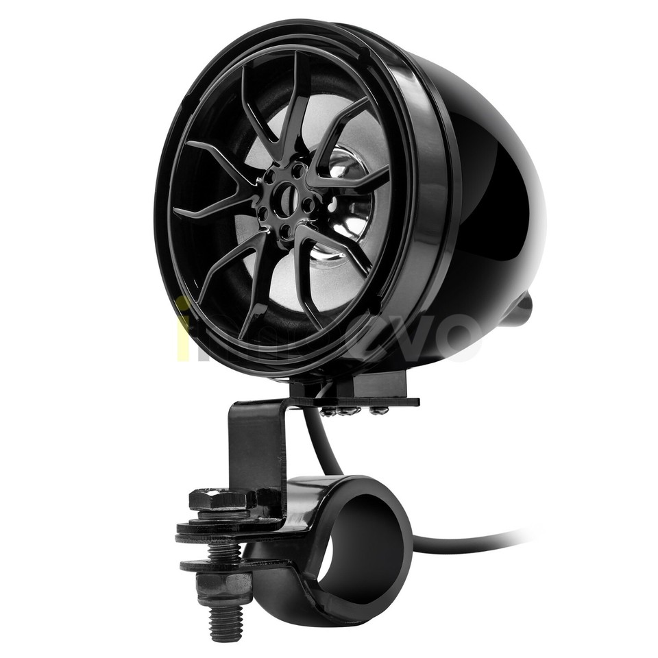 Motorcycle Bluetooth Wireless 4 Speaker Audio System Stereo MP3 ATV UTV ...