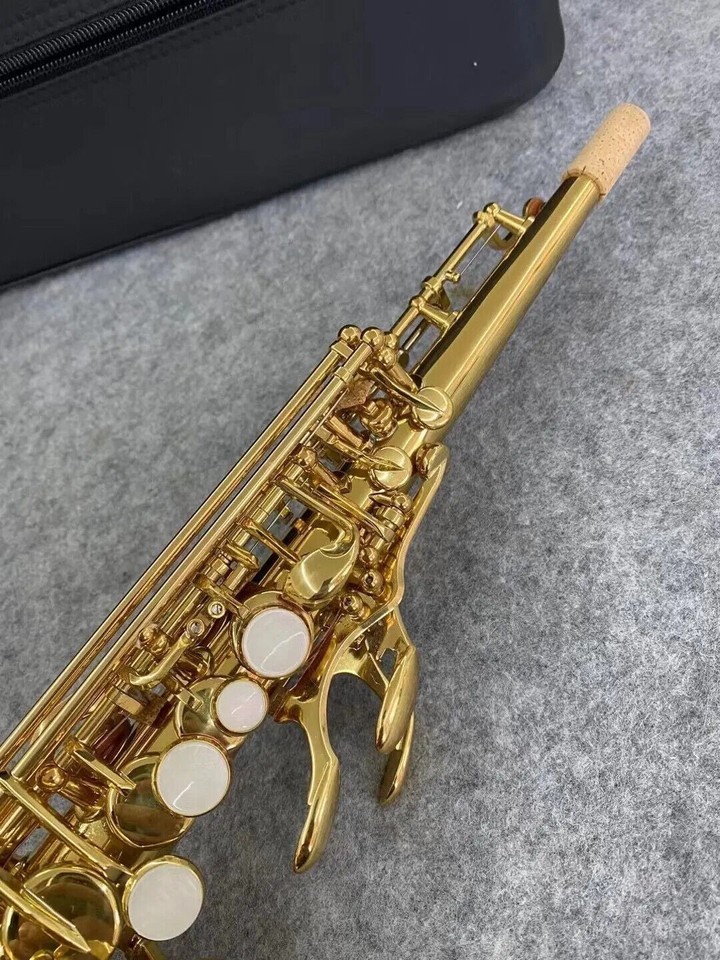 New YSS B-key Soprano Saxophone Brass Gold-plated Professional ...