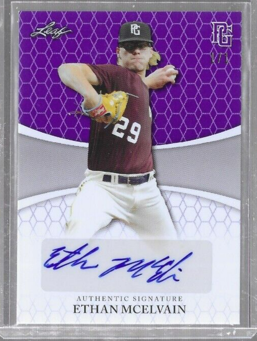 ETHAN MCELVAIN 2022 Leaf Perfect Game RC XRC Auto 1/1 Vanderbilt | eBay