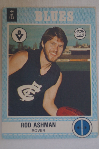 Carlton Blues AFL-VFL Football Vintage 1977 Scanlens Football Card Rod ...