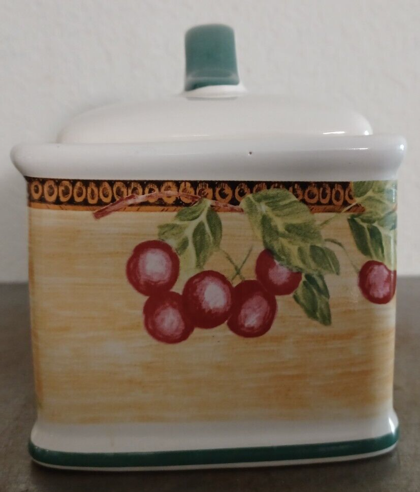 Jay Import Company Rectangle Shaped Ceramic Canister With Fruit | eBay