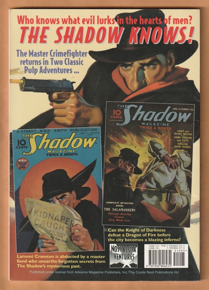 Nostalgia THE SHADOW No. 5 (2007) The Salamanders / The Black Falcon ...