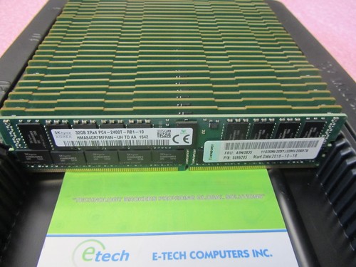 46W0833 – IBM Lenovo 32GB (1x 32GB 2Rx4 1.2V) PC4-2400T ECC RDIMM FRU ...