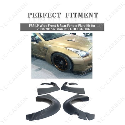 FRP LP Wide Front & Rear Fender Flare Kit for 2008-2016 Nissan R35 GTR ...