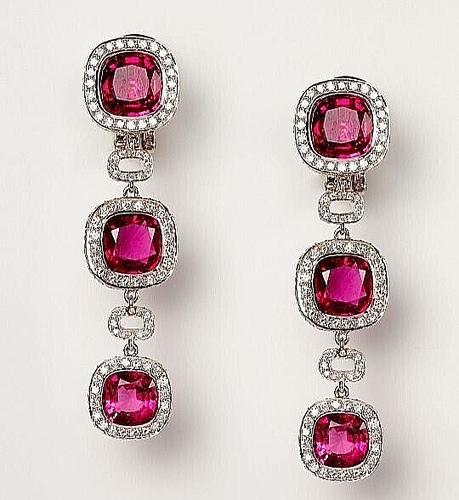 Lab Burma Ruby Dangle Earrings 925 Fine Silver Handmade Luxury Cocktail Jewelry | eBay