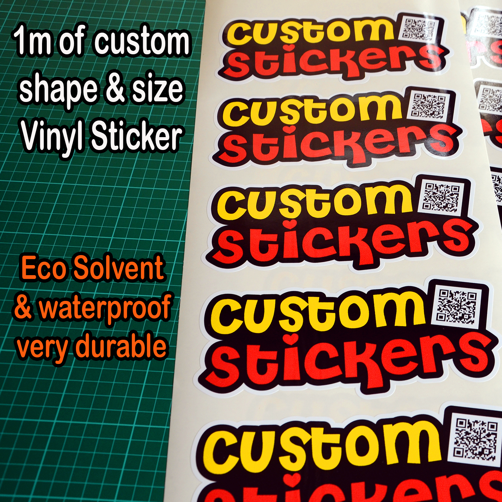 Custom printed vinyl Stickers Decals Labels and cut to shape | eBay UK