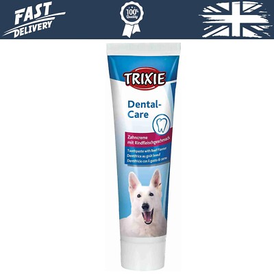 Trixie Dog Toothpaste with Beef Flavour Clean Teeth Tartar Fresh Breath ...