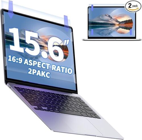 2-Pack 15.6 Inch Anti Blue Light Laptop Screen Protector, Eye ...
