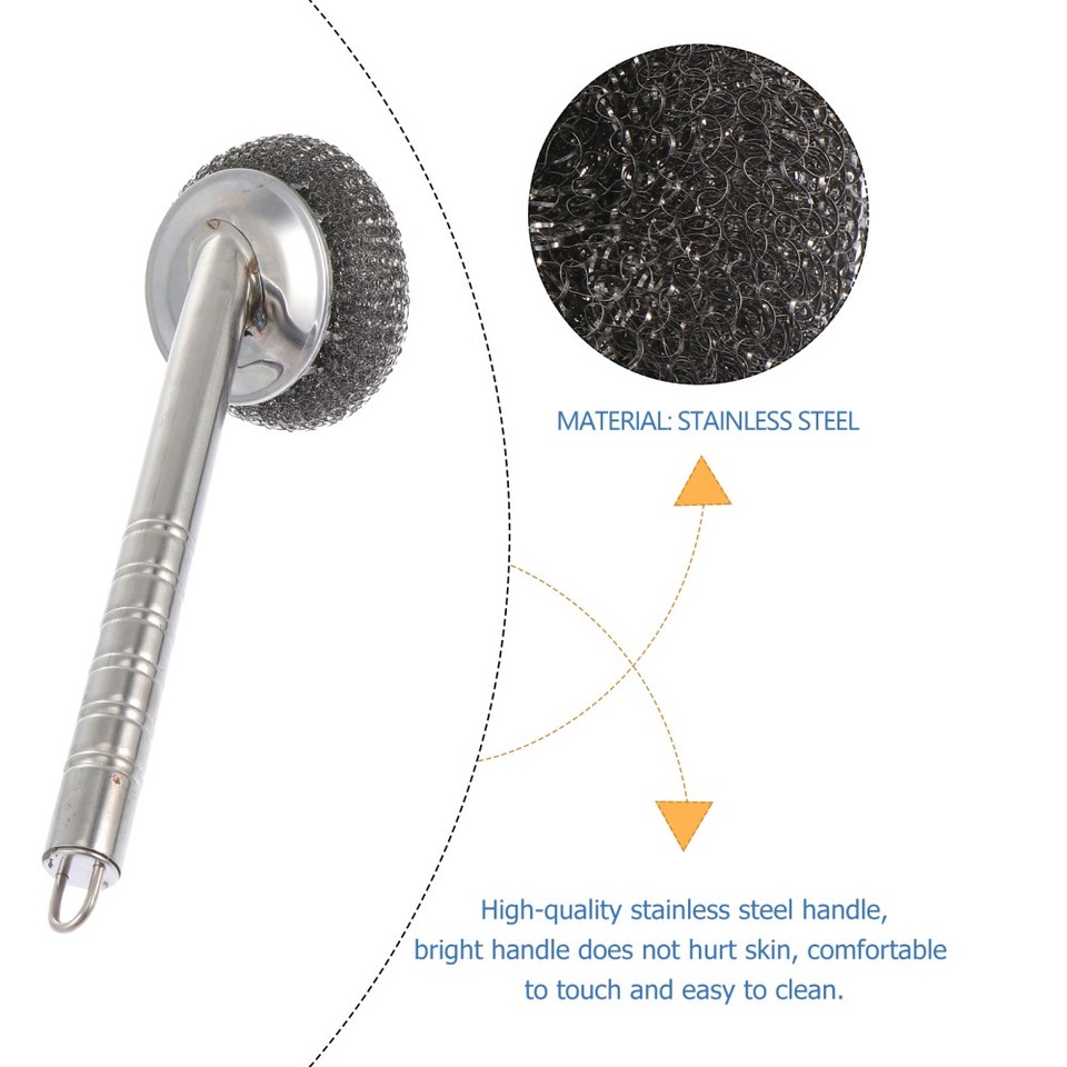 Kitchen Scrub Brush Cleaning Stainless Steel Pot Wash Scourer Man ...