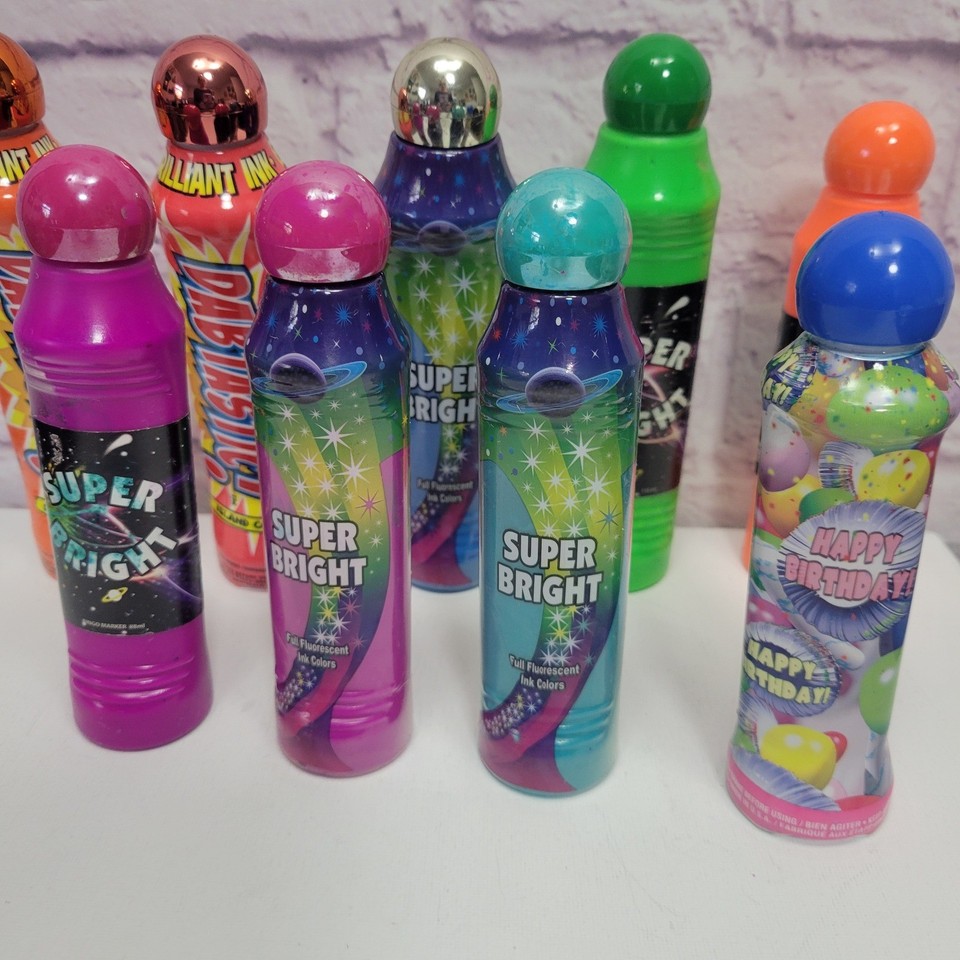 VTG Mixed Color Lot x13 Bingo Daubers Ink Markers Super Bright ...