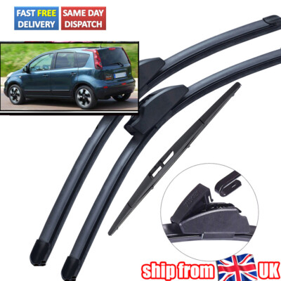 Windscreen Wiper Blades Front Rear Set For Nissan Note 2006-2013 24"+14 ...