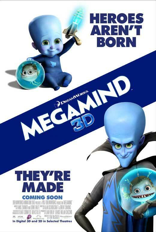 Megamind Filmposter Megamind Movie Poster" Canvas Wall Art Bed