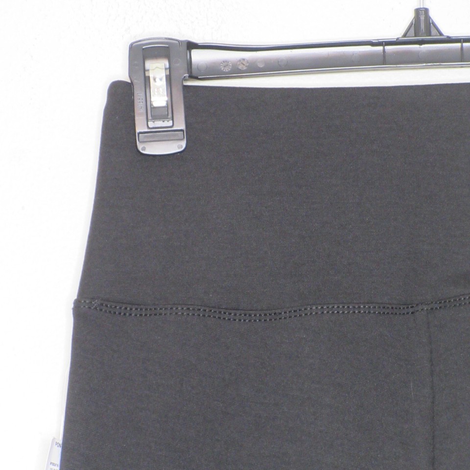 Tinseltown Juniors' Black Faux Leather Front Knit Back Ponte Table ...