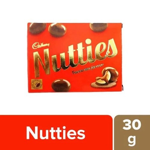 5 x Cadbury Nutties Chocolate 30 grams pack Vegetarian (1.05 oz) Free ...