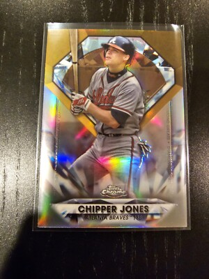 2022 Topps Chrome Update Chipper Jones Diamond Greats Refractor Insert ...