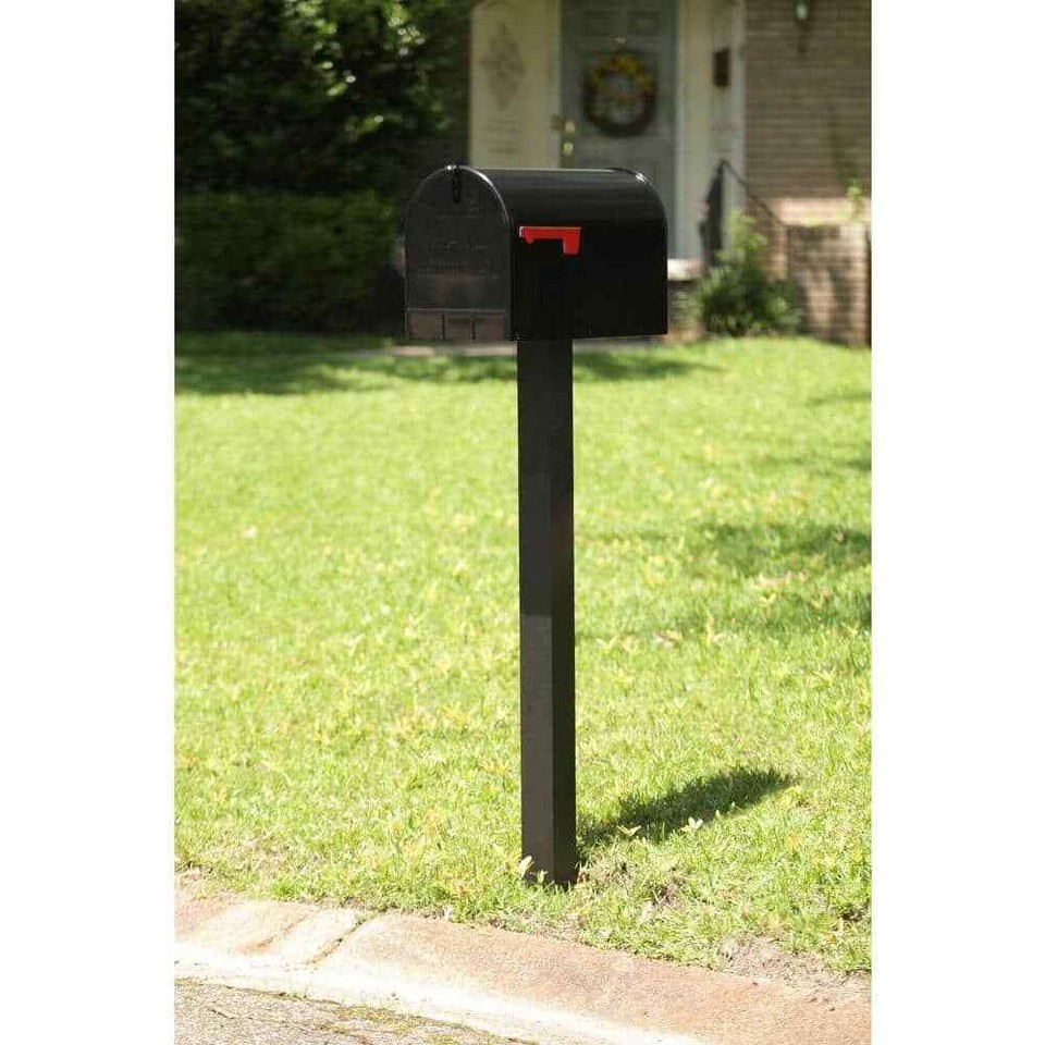 Heavy-Duty Extra Large Jumbo Post Mount Rural Mailbox Galvanized Steel ...