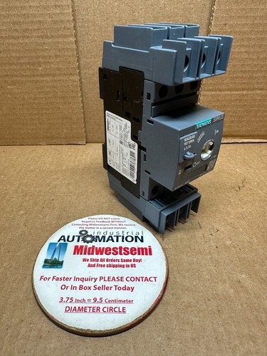 SIEMENS SIRIUS 3RV2711-1GD10 CIRCUIT BREAKER 6.3A SHIPS SAME BUSINESS ...