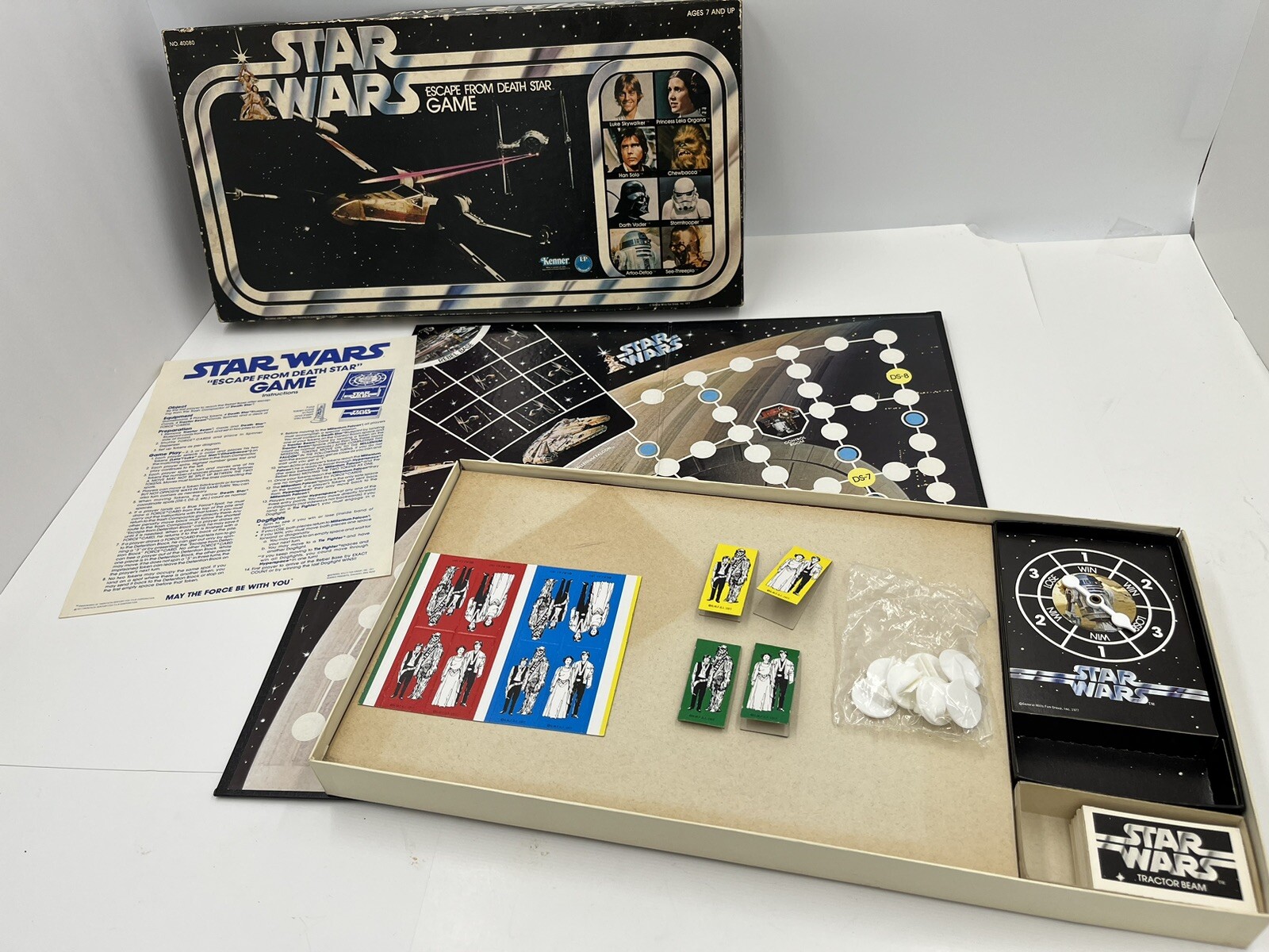 VINTAGE ORIGINAL 1977 STAR WARS Escape From The Death Star BOARD GAME ...