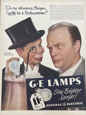 1946 Vintage General Electric Lamps, Print Ad Stay Brighter Longer! | eBay
